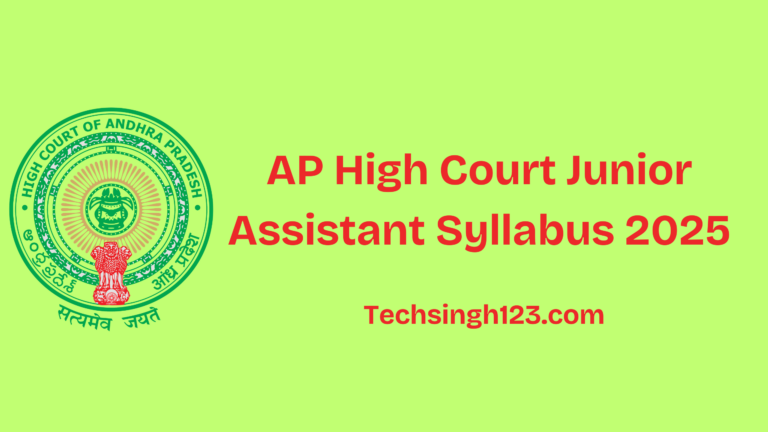 AP High Court Junior Assistant Syllabus 2025: Subjects, Important ...