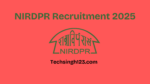 NIRDPR Recruitment 2025: Important Dates and Application Process