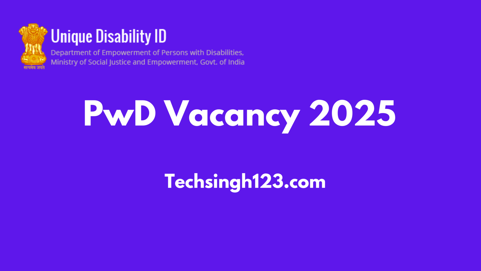 PwD Vacancy 2025: Current Government Job Openings & Reservation ...